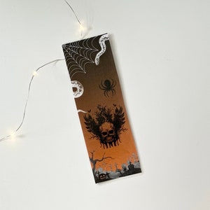 Scary Halloween Bookmark - Laminated Book Mark, Haunted Page Holder ...