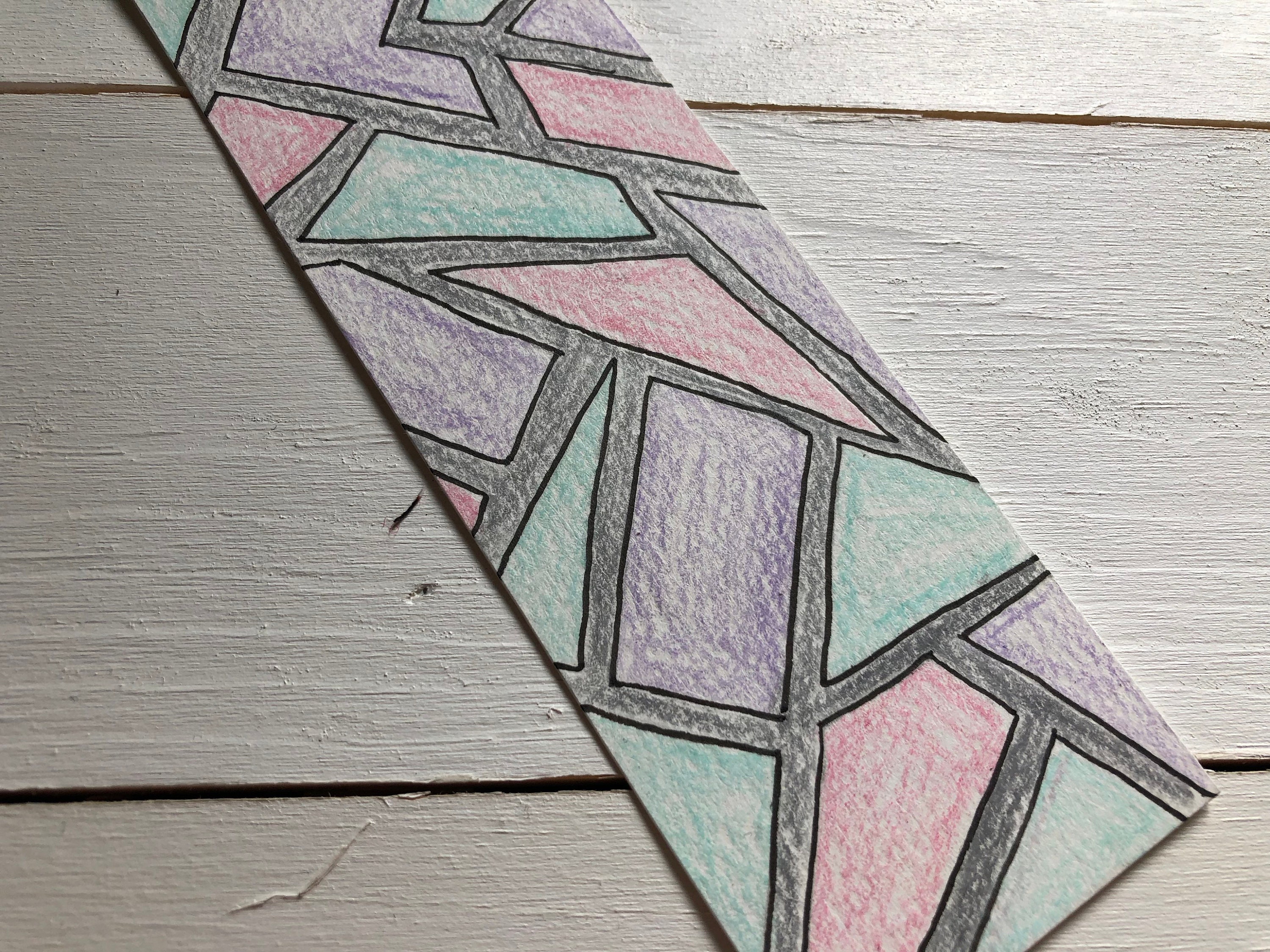 Geometric Paper Bookmark Geometric Art Bookmark Handmade | Etsy