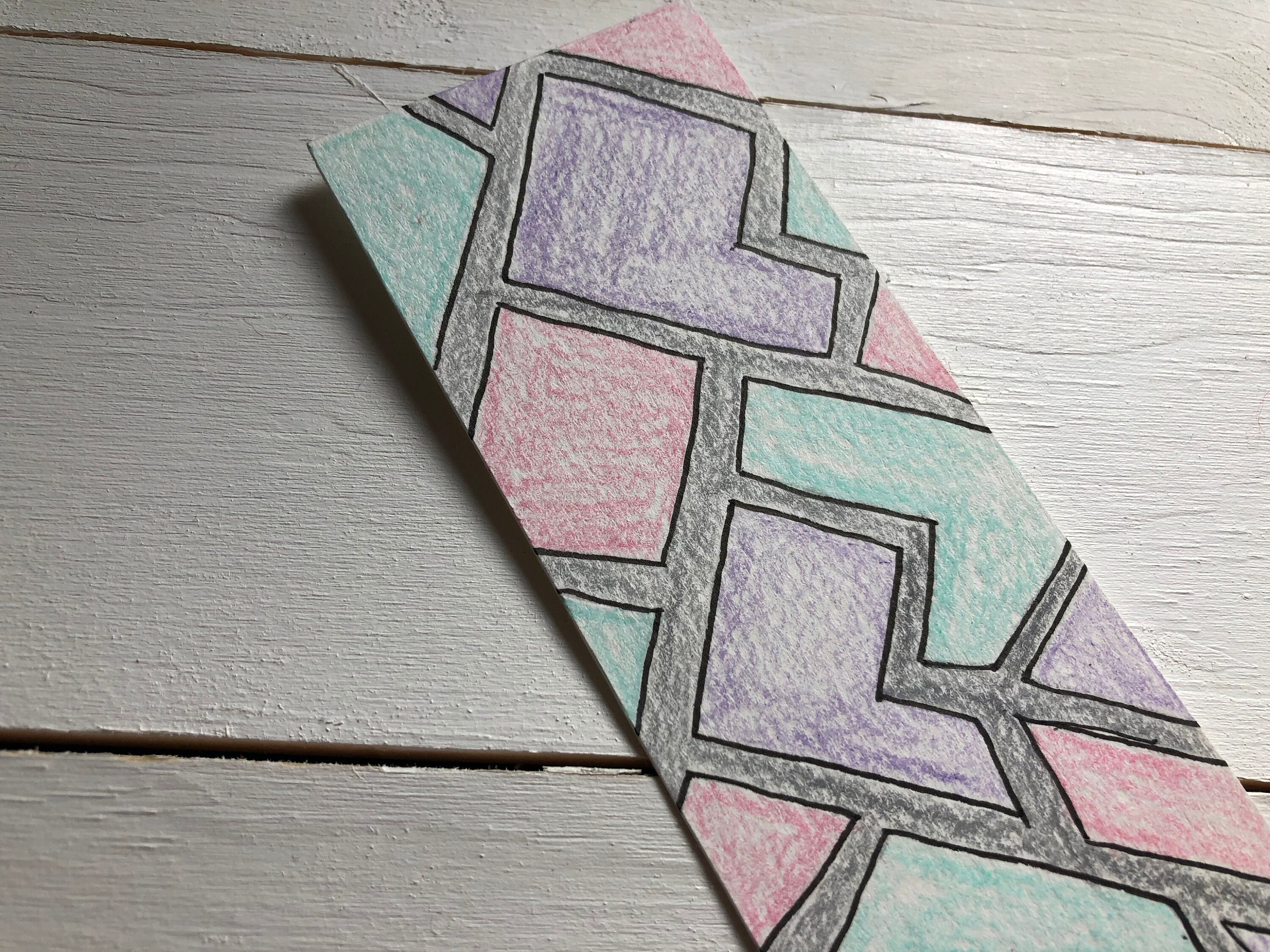 Geometric Paper Bookmark Geometric Art Bookmark Handmade | Etsy