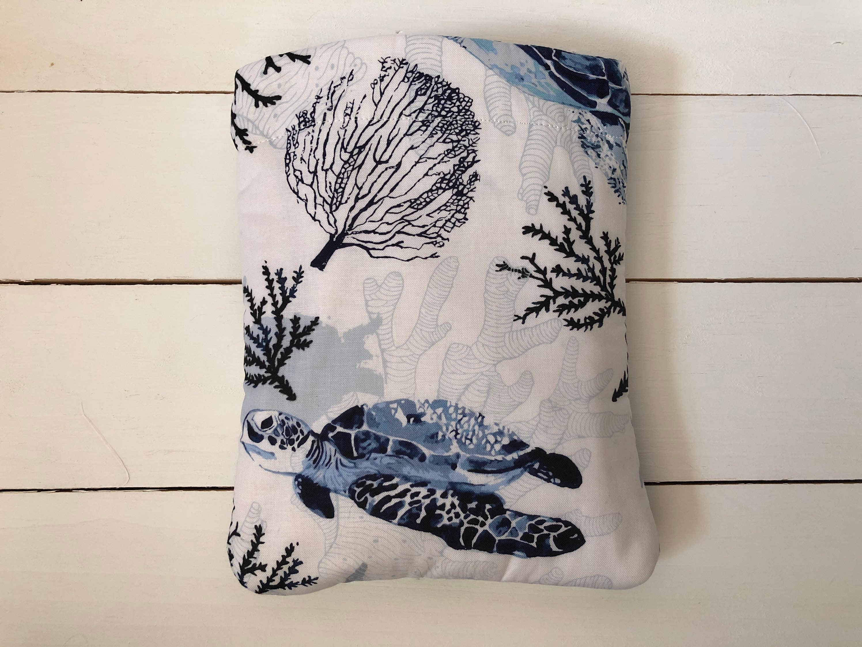 Sea Turtle Fabric Book Sleeve Turtle Print Padded Book Pouch | Etsy