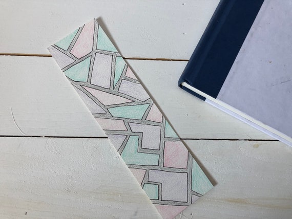 Geometric Paper Bookmark Geometric Art Bookmark Handmade | Etsy