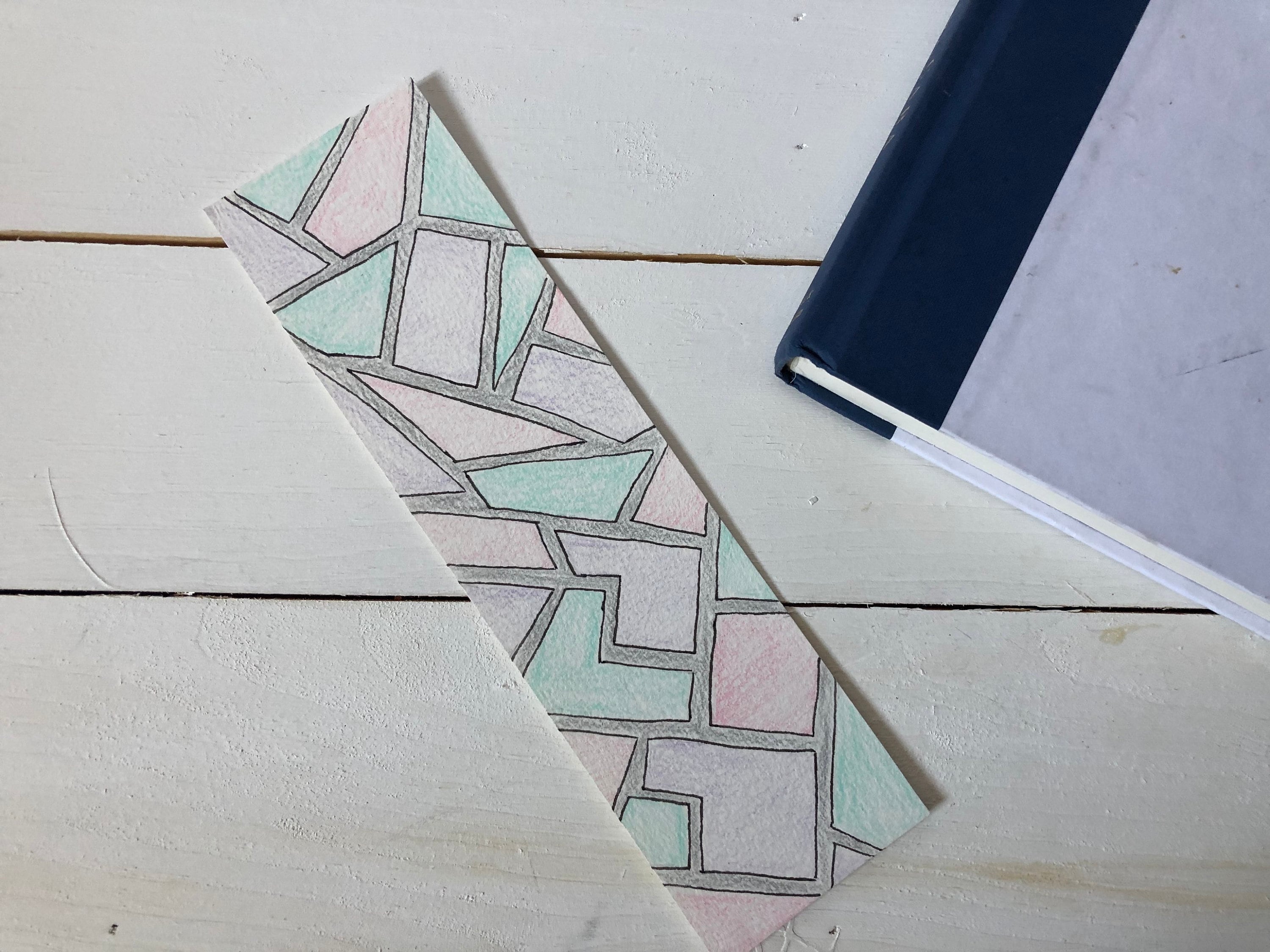 Geometric Paper Bookmark Geometric Art Bookmark Handmade | Etsy