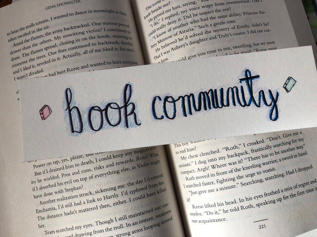 Book Community Calligraphy Paper Bookmark Handmade Bookmarks - Etsy