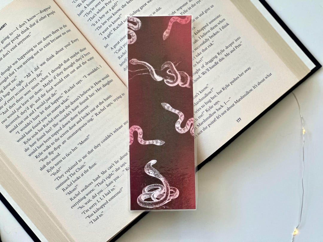 Ombré Snake Bookmark - Laminated Reptile Page Holder, Halloween Book ...