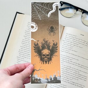 Scary Halloween Bookmark - Laminated Book Mark, Haunted Page Holder ...