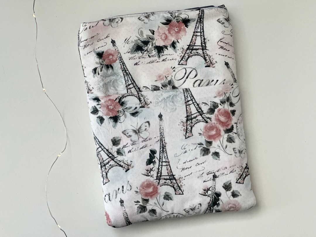 Paris-inspired Tablet Sleeve, Green Leaves & Pink Flowers | Sparkly ...