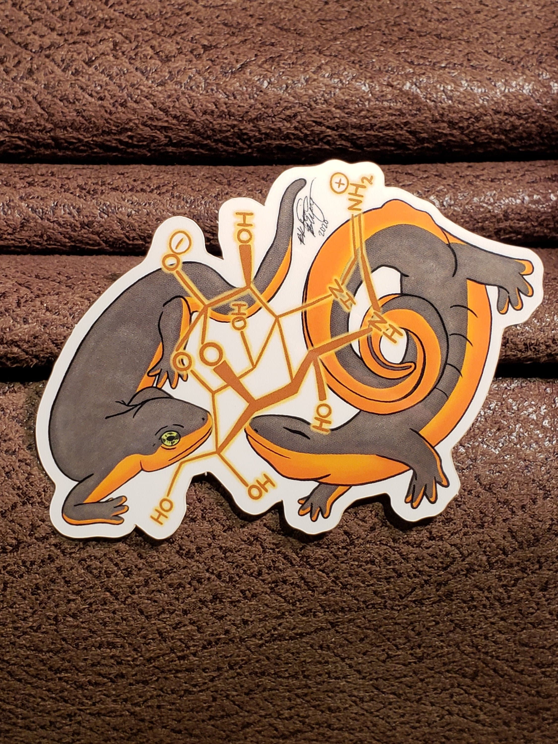 Tetrodotoxin Molecule Rough Skinned Newt Sticker Herpetology - Etsy