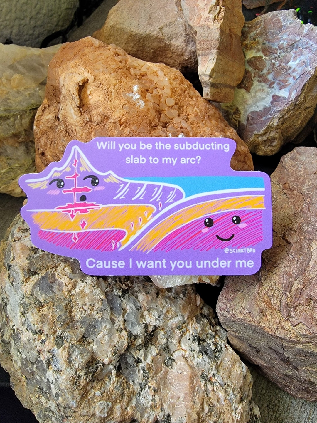 Subduction Valentine Sticker Matte Vinyl - Geology - Earth Science ...