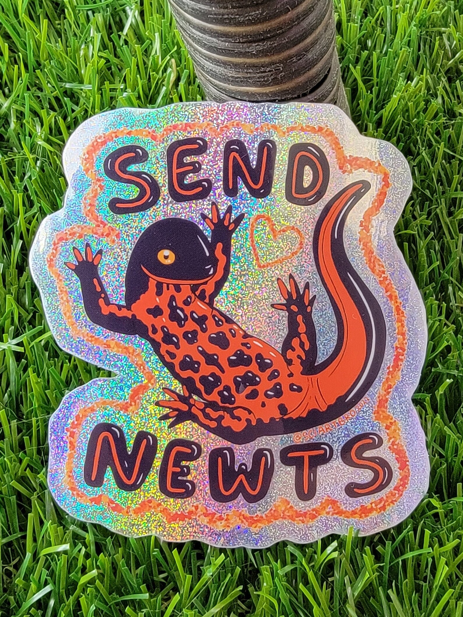 SEND NEWTS Ecology Meme Vinyl Sticker | Herpetology | Salamander | Newt ...
