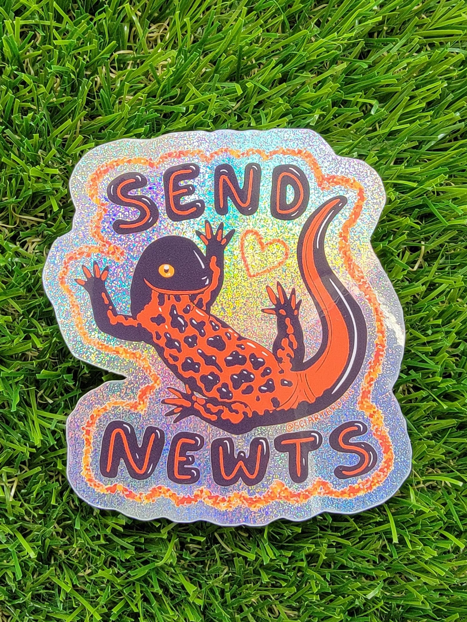 SEND NEWTS Ecology Meme Vinyl Sticker | Herpetology | Salamander | Newt ...