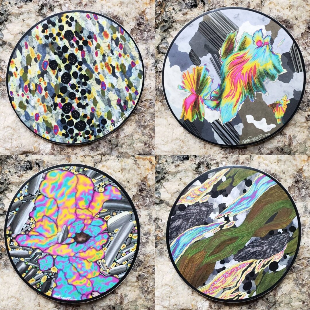 Petrographic Thin Section Geology Sticker Pack Geology Science Gift ...