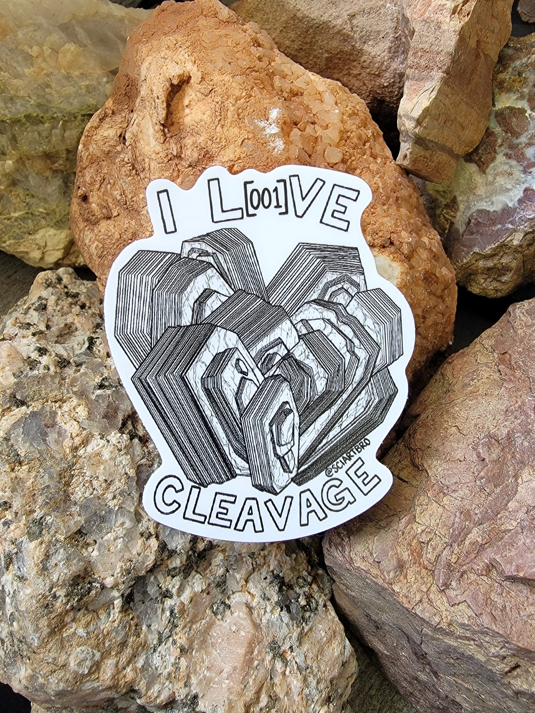 I LOVE CLEAVAGE Geology Matte Vinyl Sticker - Geoscience - Earth ...