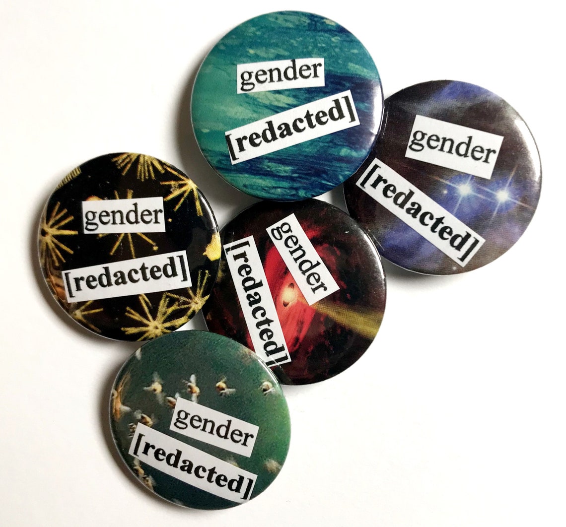 Gender redacted Customizable Handmade Pins - Etsy