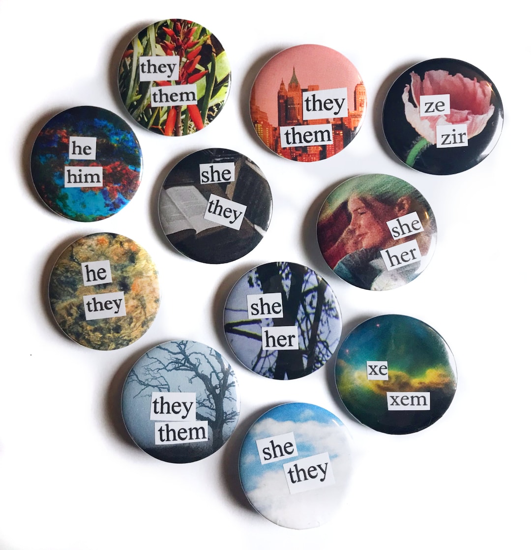 Pronoun Pins: CUSTOM ORDER **quantity-based Discount!** Free US ...