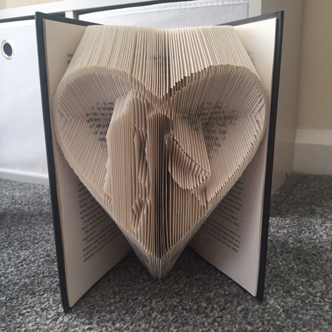 Wedding Couple - Handmade Book Folding Art - Wedding Anniversary - Etsy