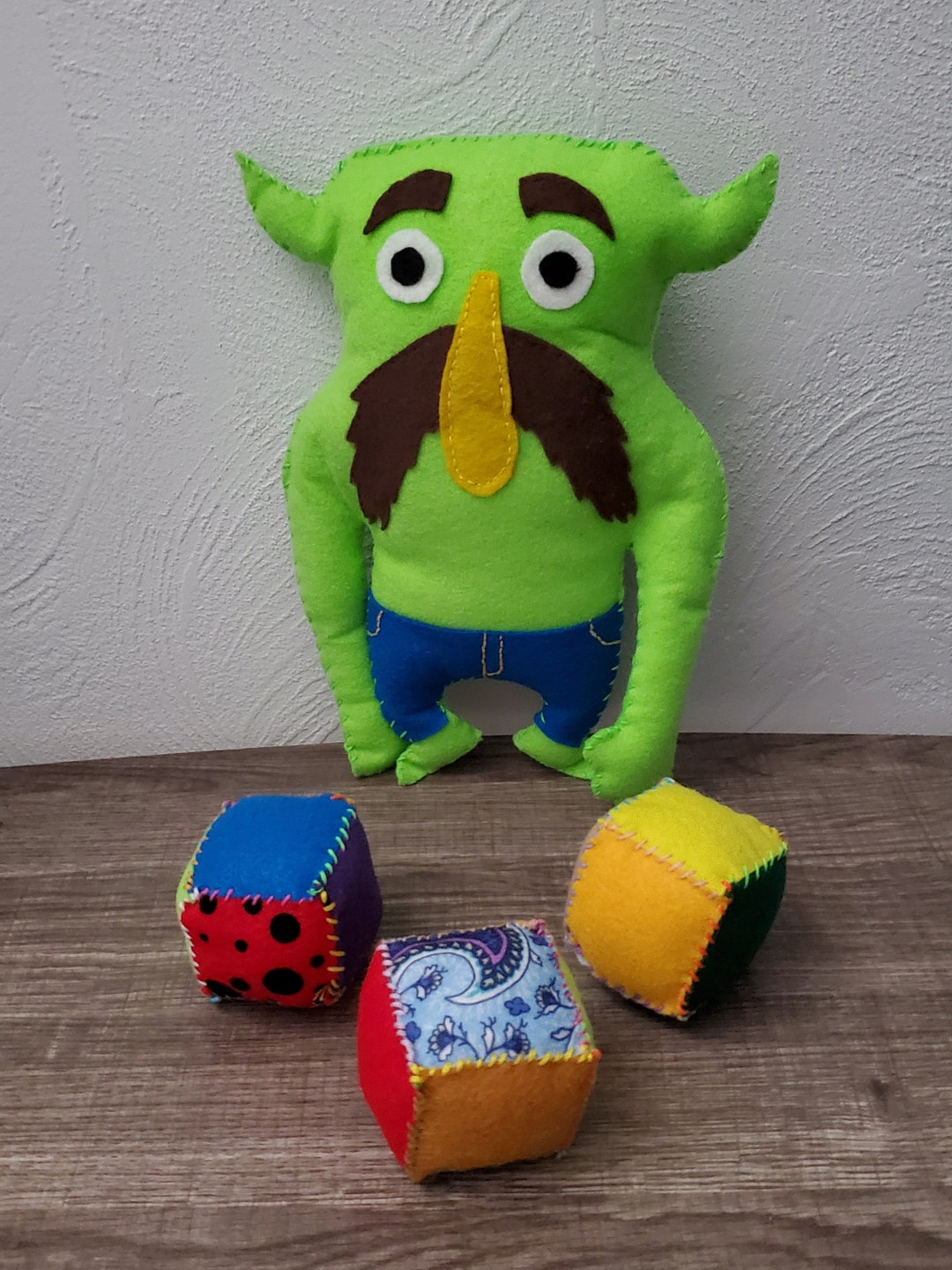 Felted Troll and Felted Jugging Cubes. - Etsy