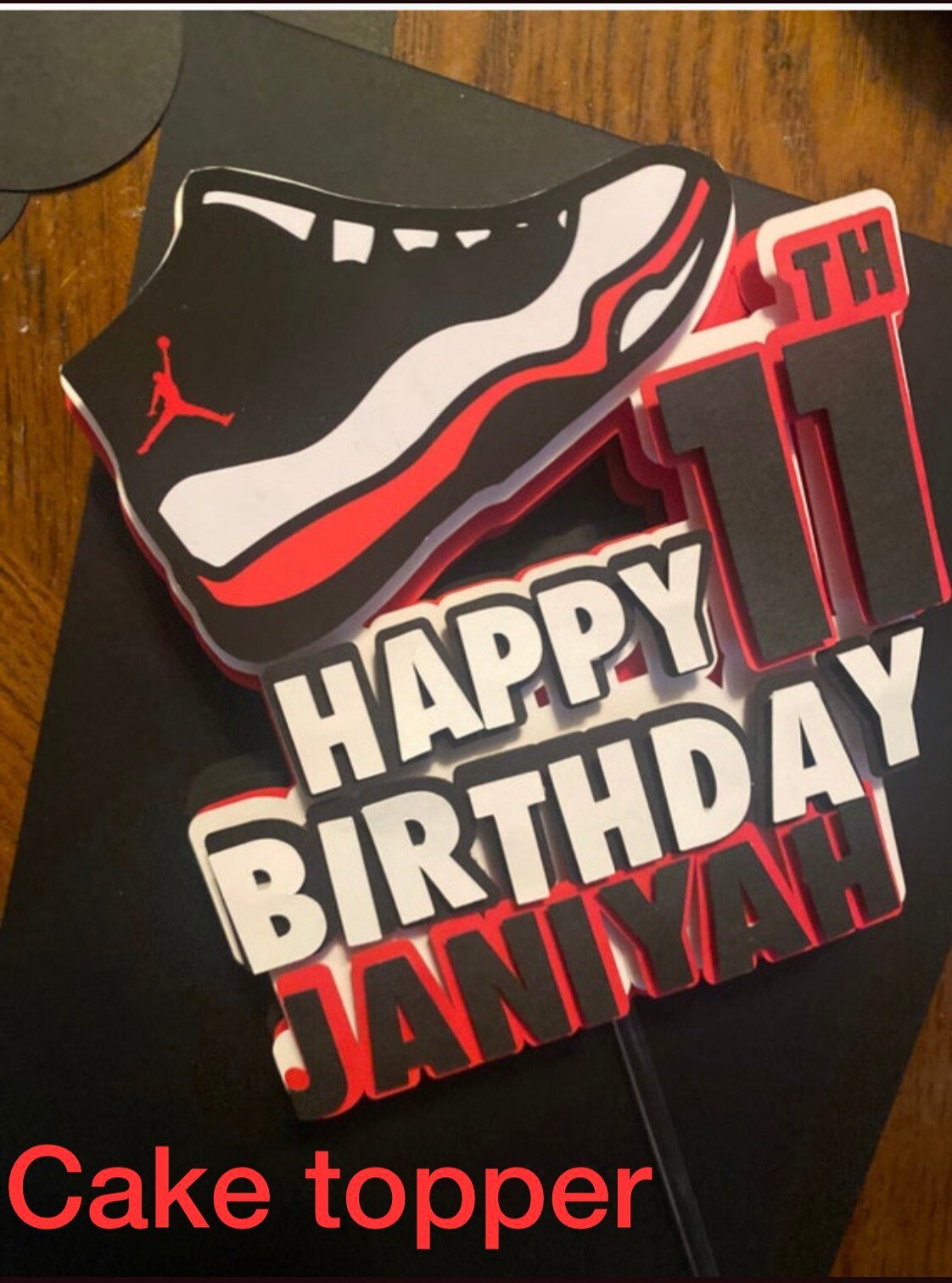 Jordan Inspired Cake Topper |sneaker Head | Customized Straws , Adult ...