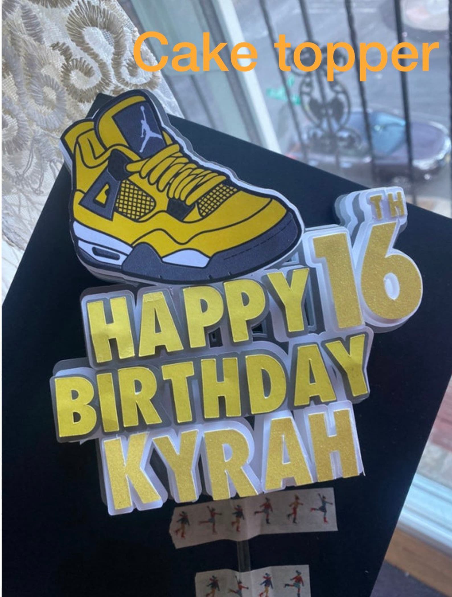 Jordan Inspired Cake Topper |sneaker Head | Customized Straws , Adult ...