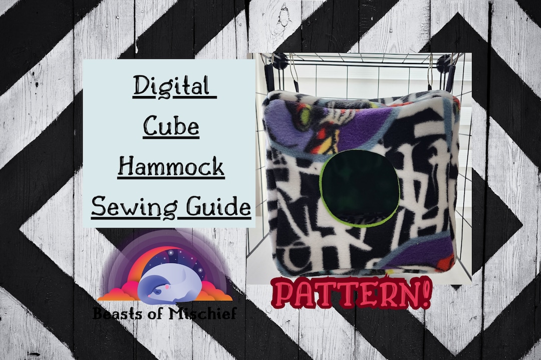 Digital Sewing Guide for Cube Hammock, Cave Hammock, Small Animal Bedding, Sew Your Own Villains ...