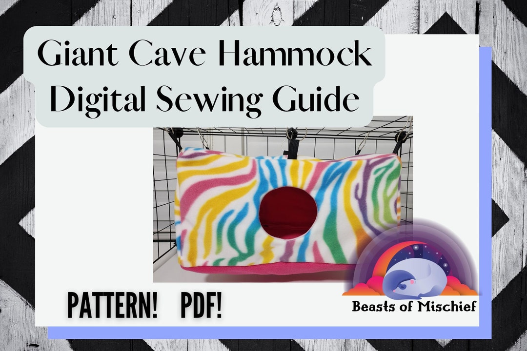 Digital Sewing Guide for Giant Cave Hammock, Cave Hammock, Small Animal ...