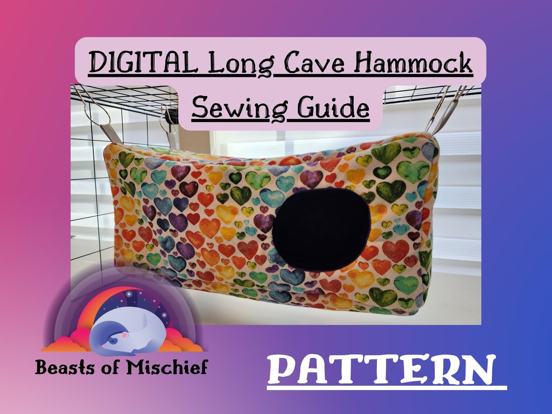 Digital Sewing Guide for Long Cave Hammock, Cube Hammock, Small Animal ...