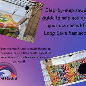 Digital Sewing Guide for Long Cave Hammock, Cube Hammock, Small Animal ...
