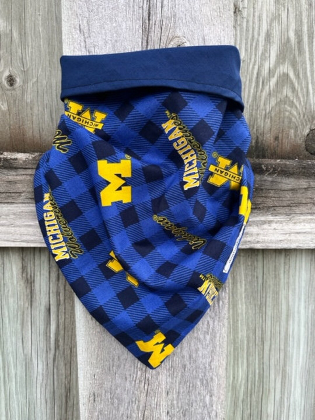 Dog Bandana Made With University of Michigan Wolverine Fabric ...