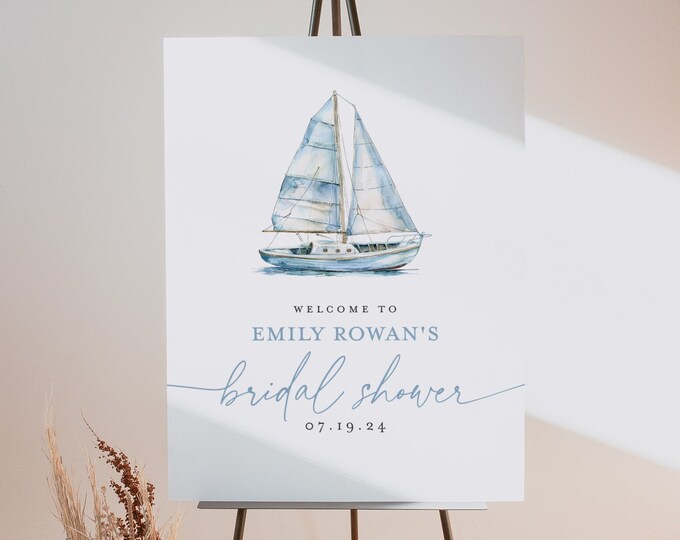 Love at First Sail Sign, Beach Bridal Sign, Sailboat Sign, Bridal ...