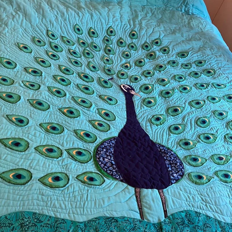 Peacock Quilt - Etsy