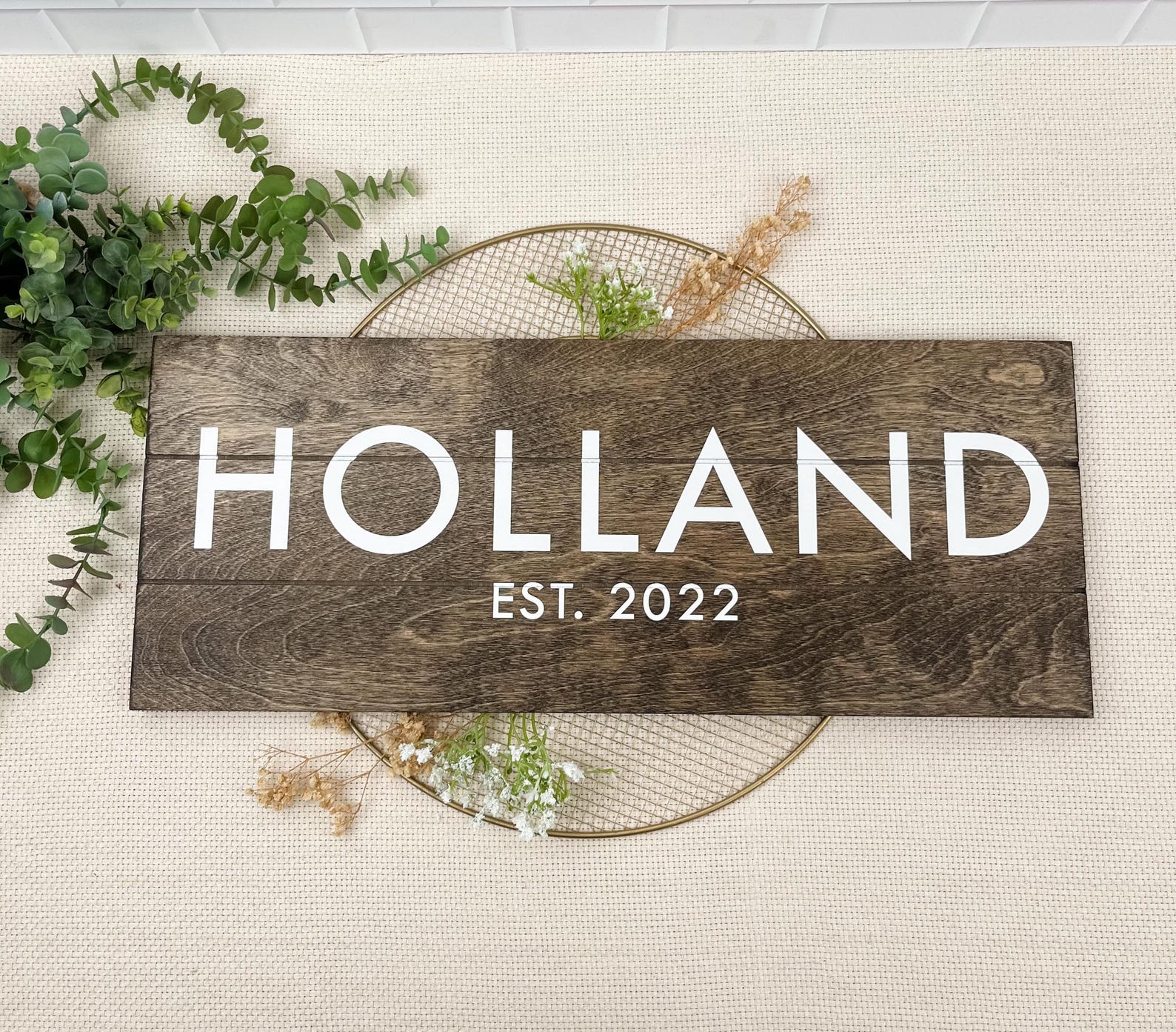 Custom Last Name Sign, Personalized Wooden Sign, Name Sign, Custom Wall ...