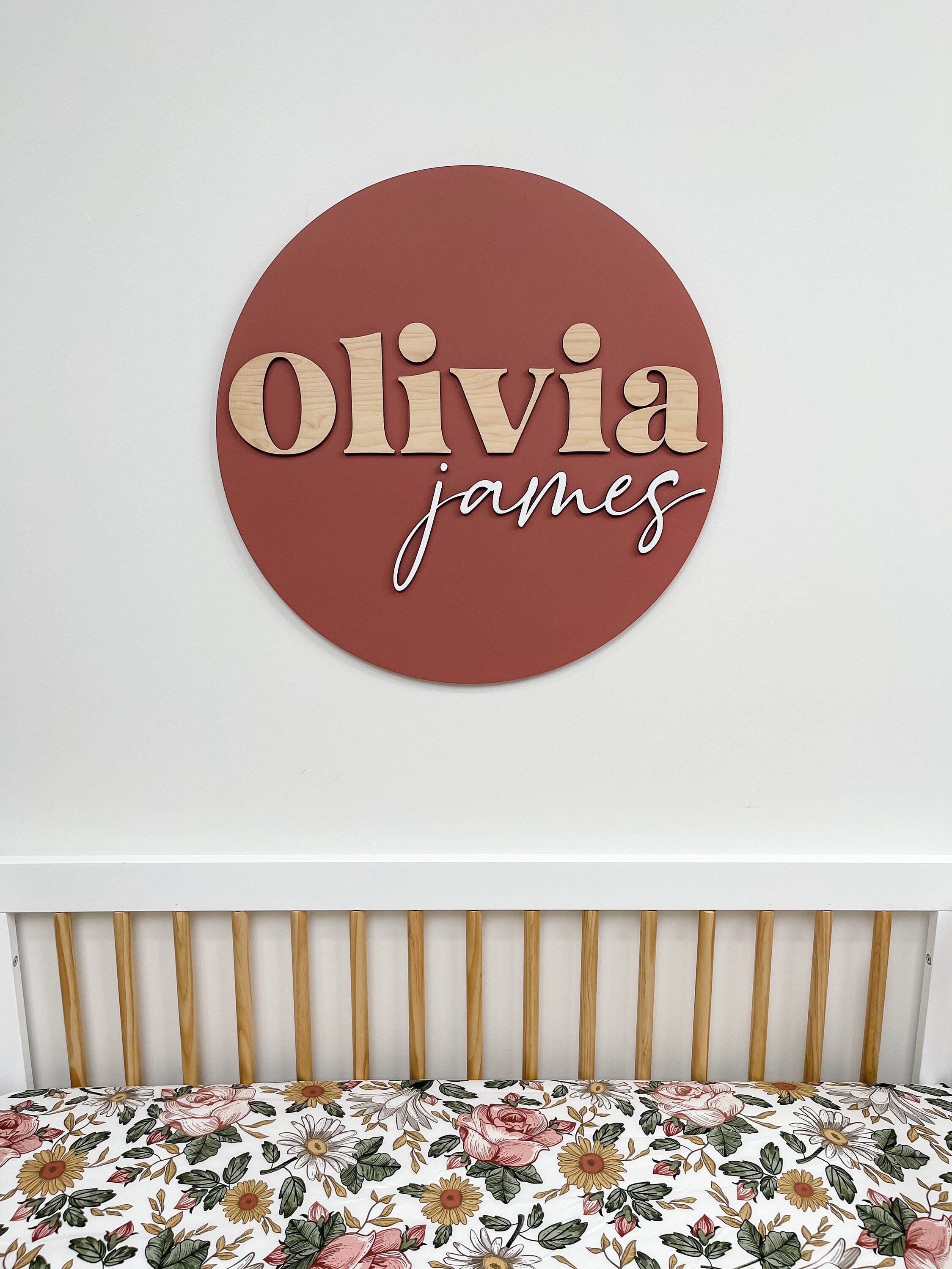 Baby Name Sign Nursery Wall Art Custom Name Sign Boho Wall - Etsy