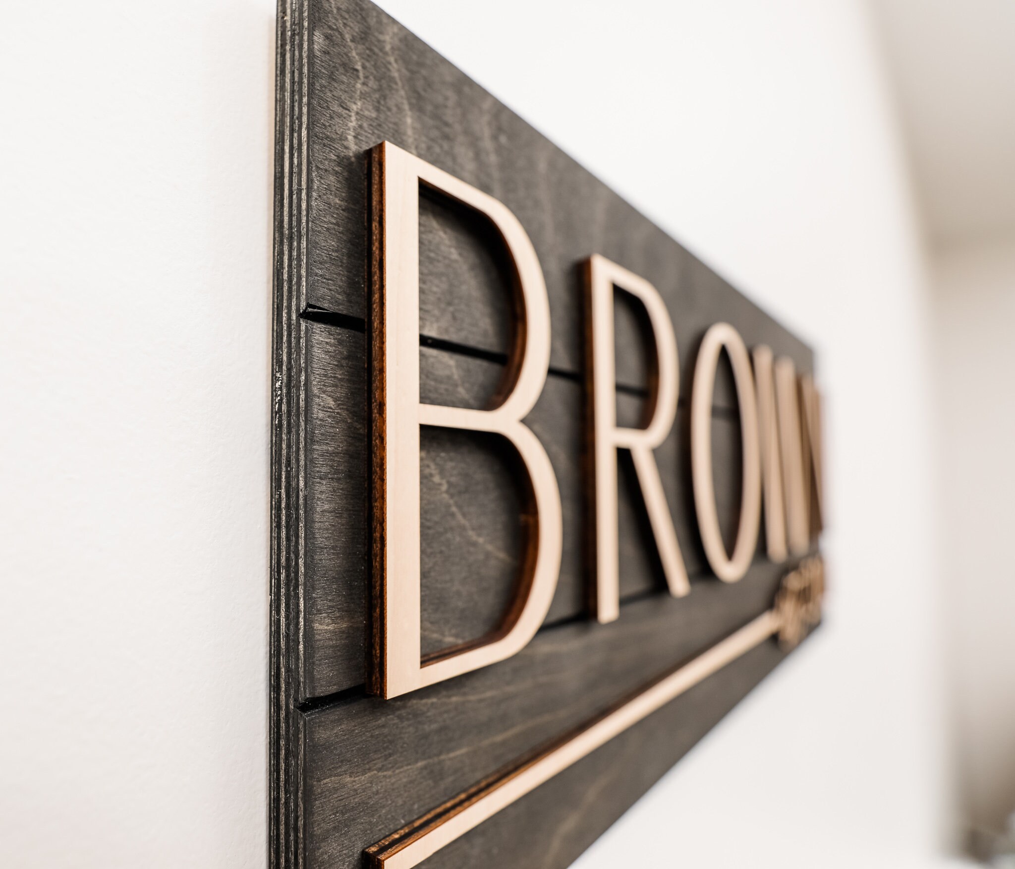 3D Family Last Name Sign Custom Last Name Sign Established - Etsy