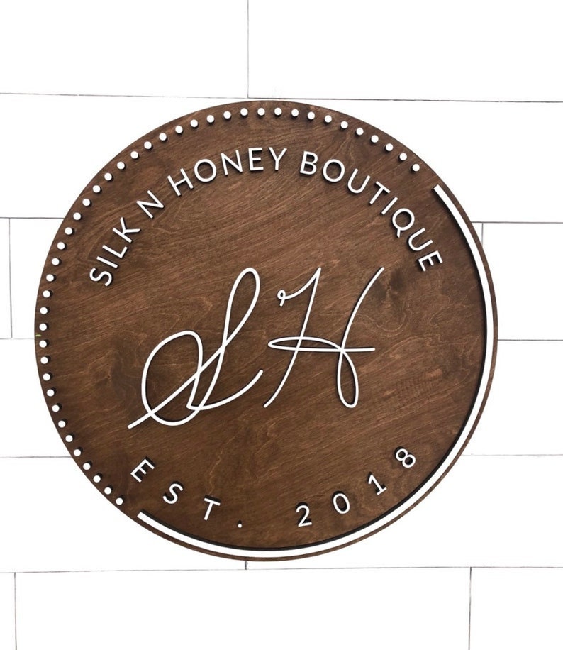 3D Logo Sign Wooden Logo Sign Custom Cut Logo Sign With - Etsy