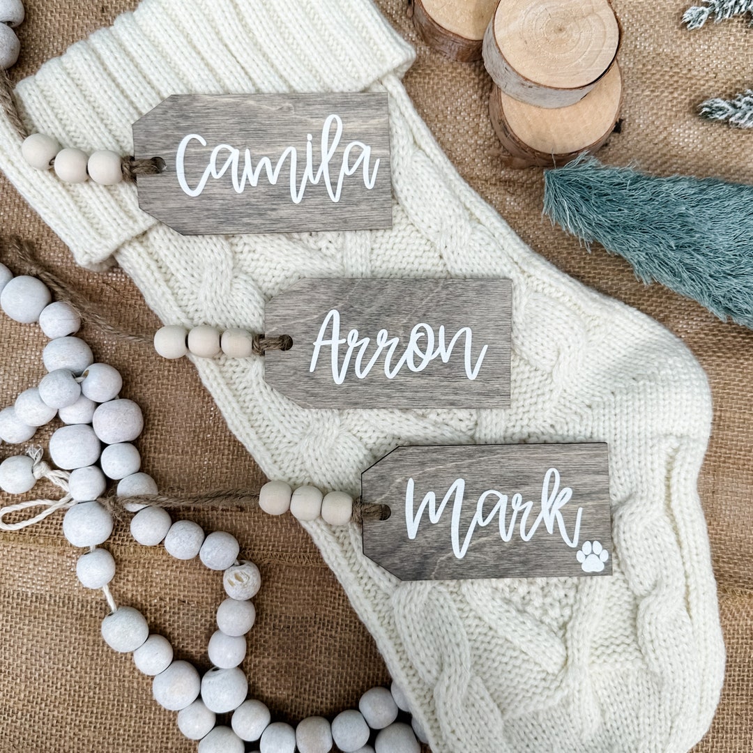 Stocking Tag, Personalized Christmas Tags, Christmas Stocking Tag, Name ...