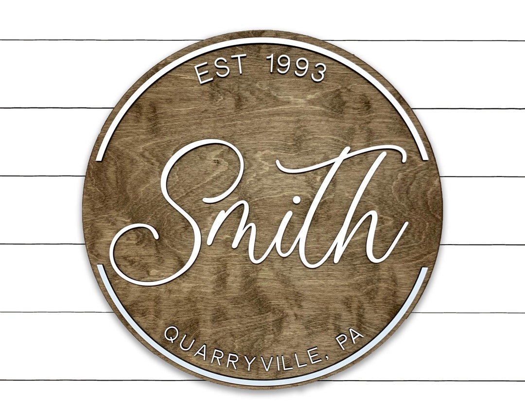 3D Family Last Name Sign | Custom Last Name Sign | Custom Wedding Gift ...