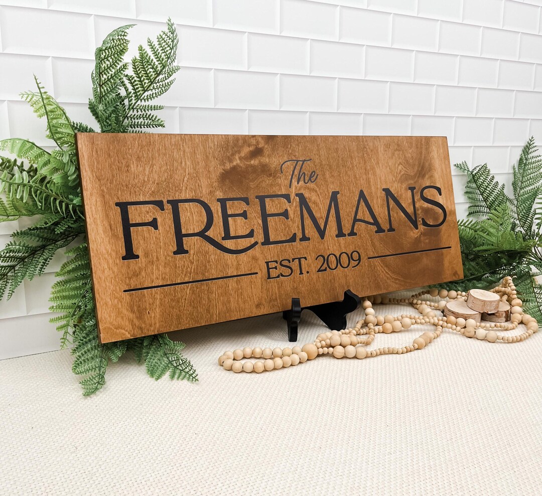 Custom Name Sign, Family Last Name Sign, Gift for Weddings ...