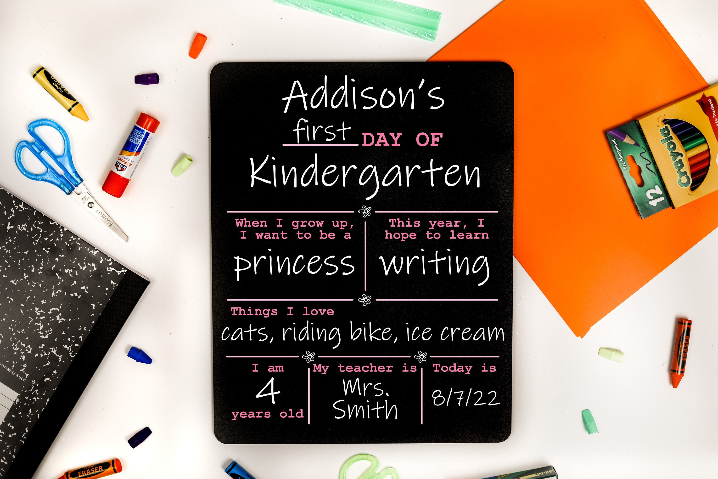 Custom Back to School Sign Reusable School Sign First Day of - Etsy