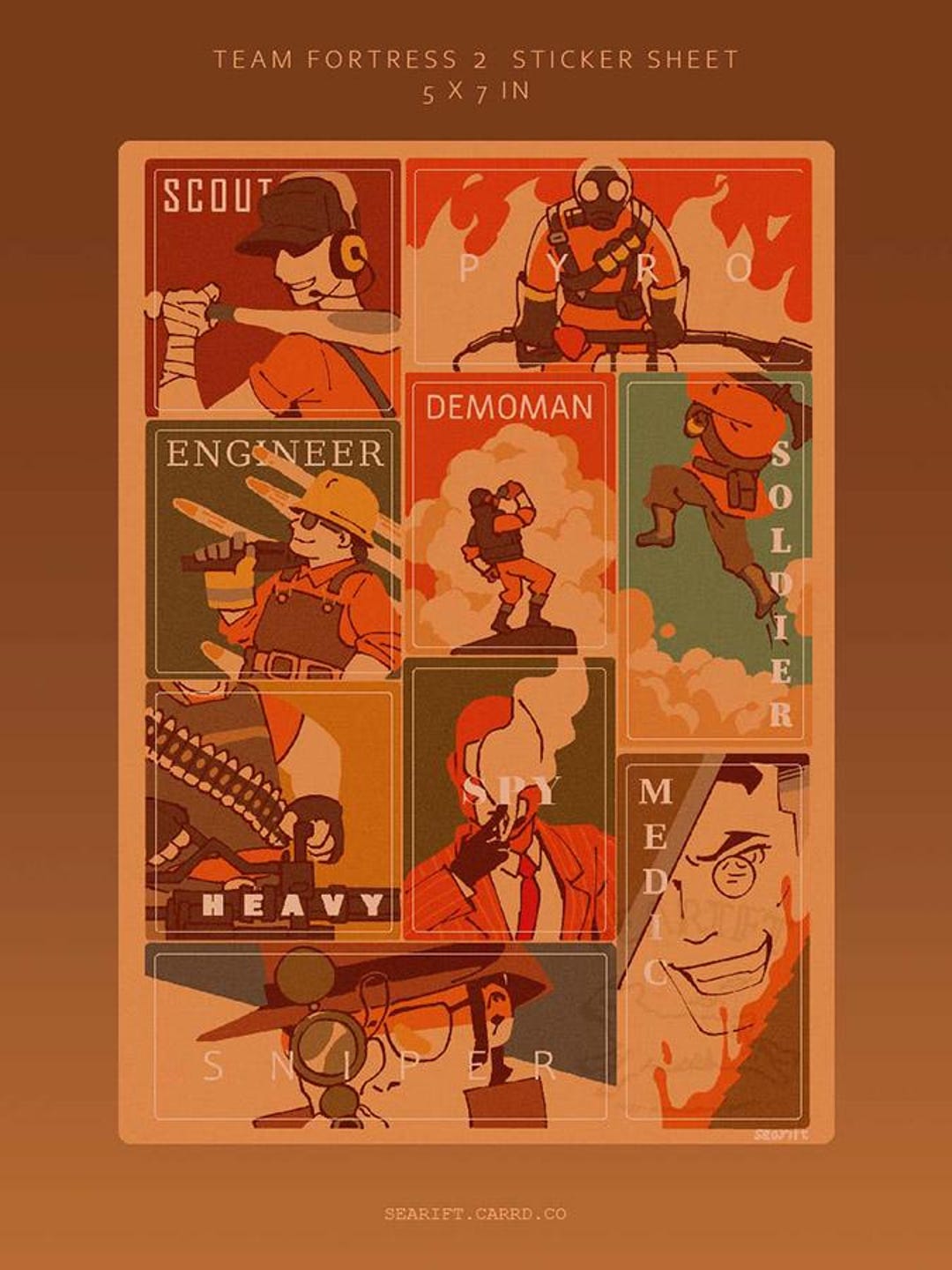 Team Fortress 2 / Sticker Sheet - Etsy