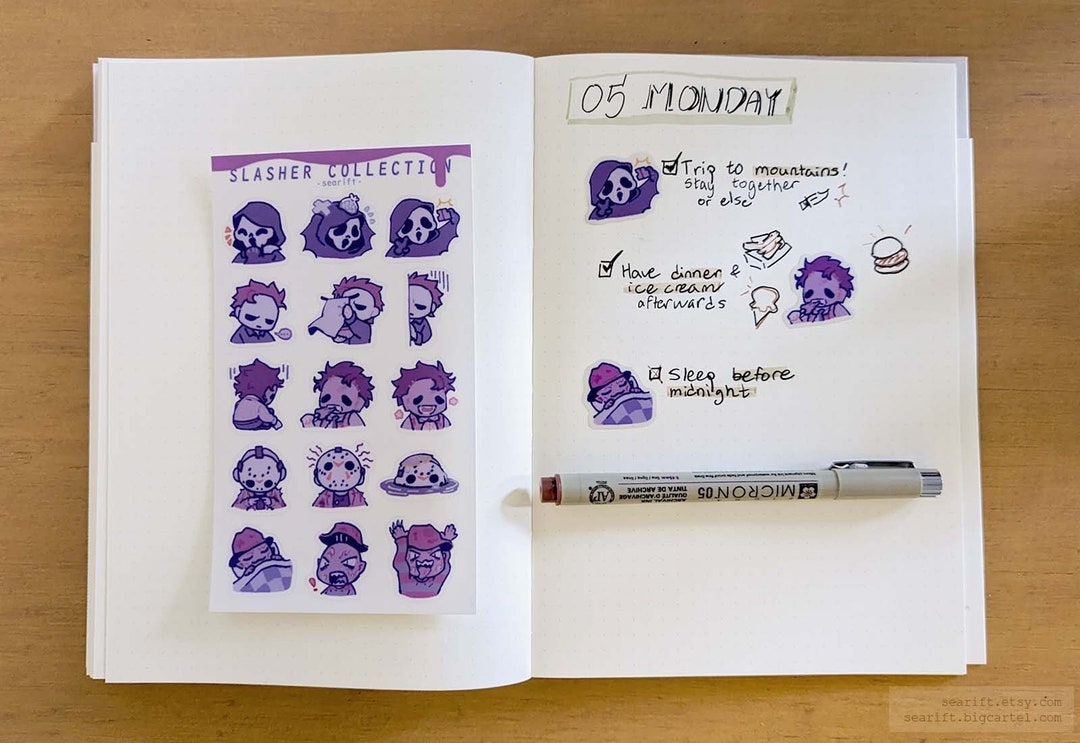 Slasher / Clear Sticker Sheet - Etsy