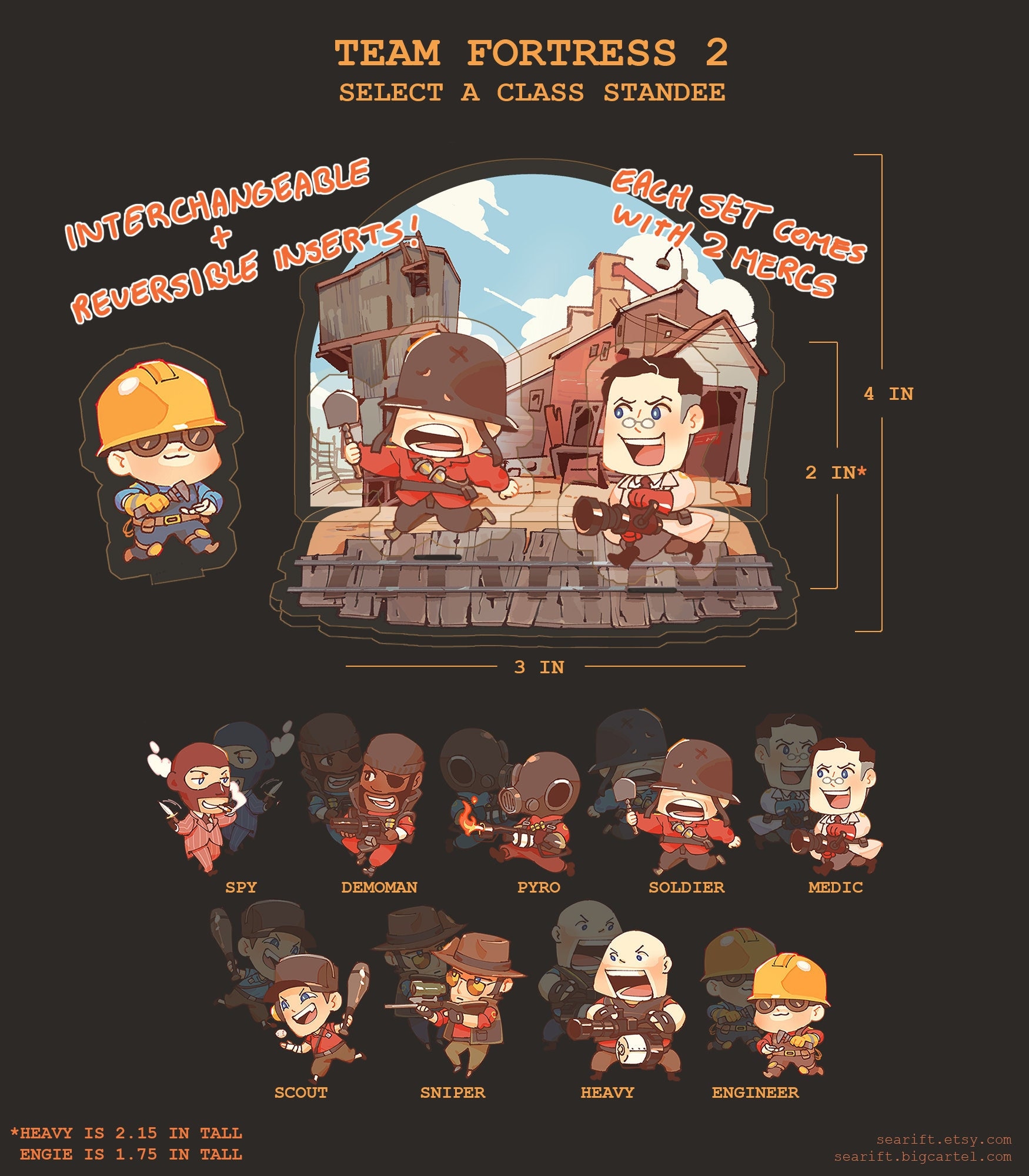 TF2 Select a Class / Standee - Etsy UK