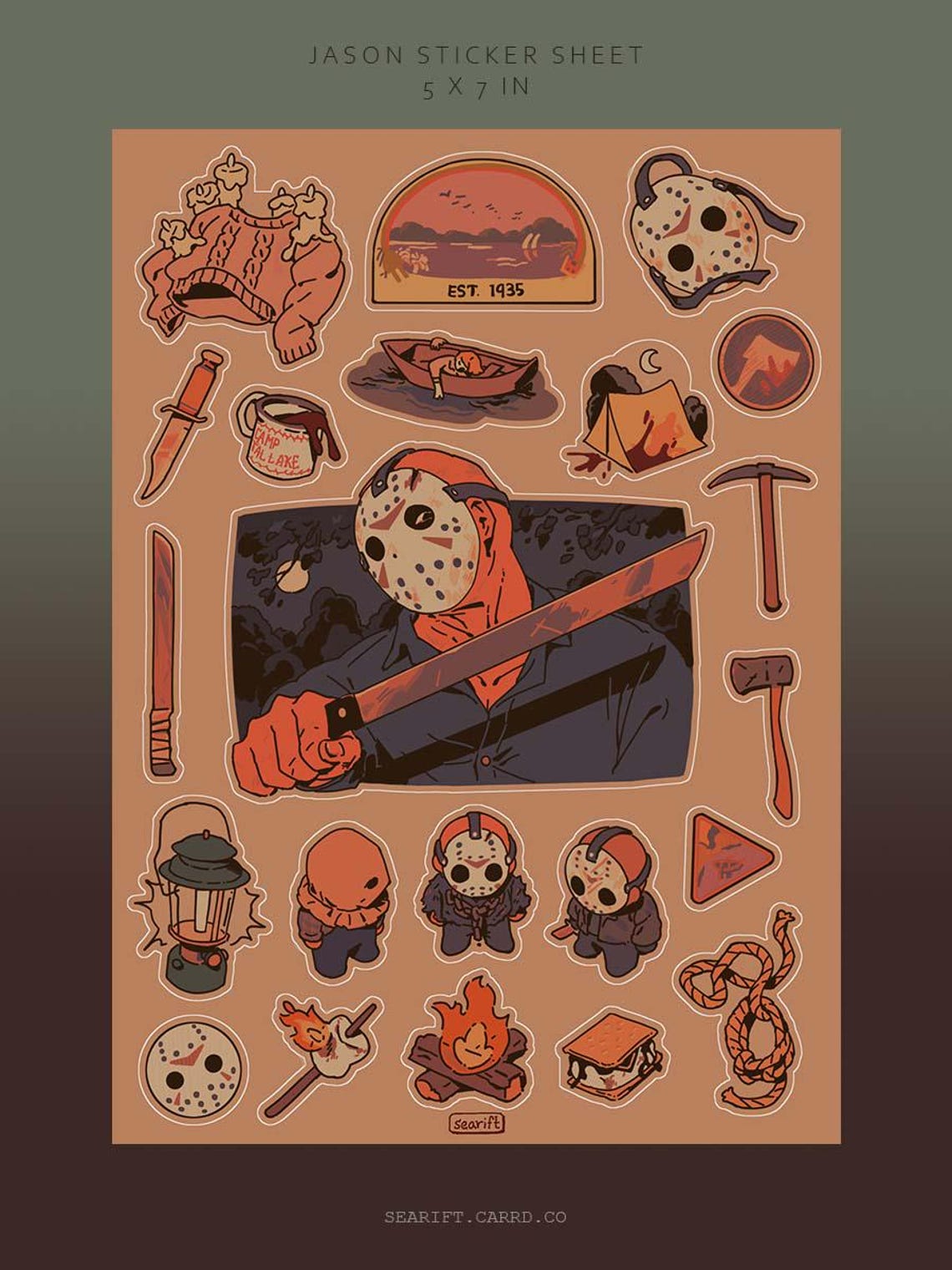 Jason / Sticker Sheet - Etsy