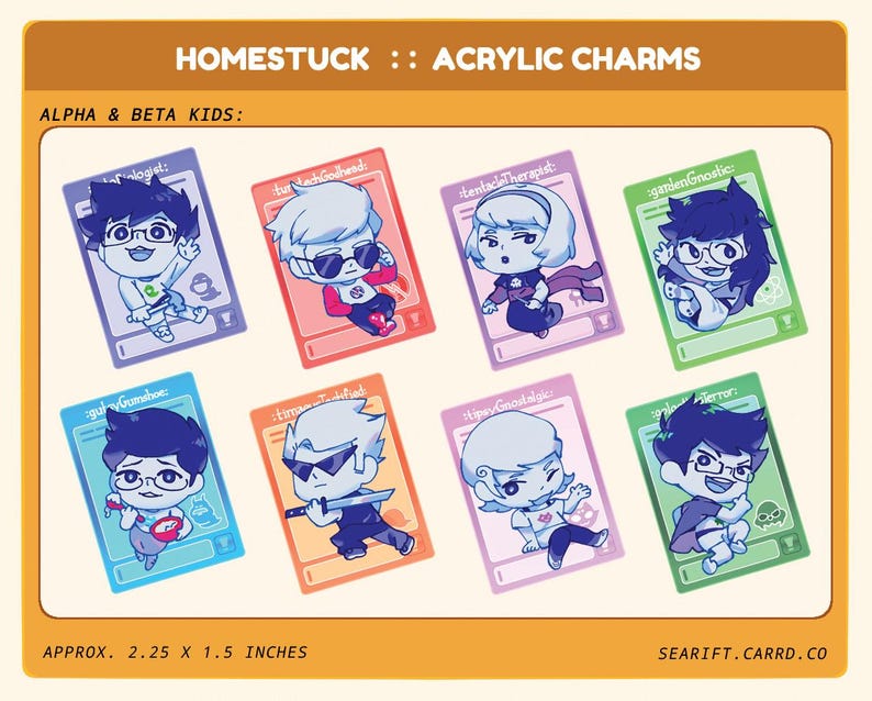 Homestuck Kids / Acrylic Charms - Etsy