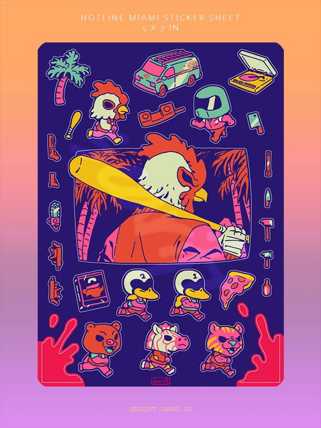 Hotline Miami / Sticker Sheet - Etsy