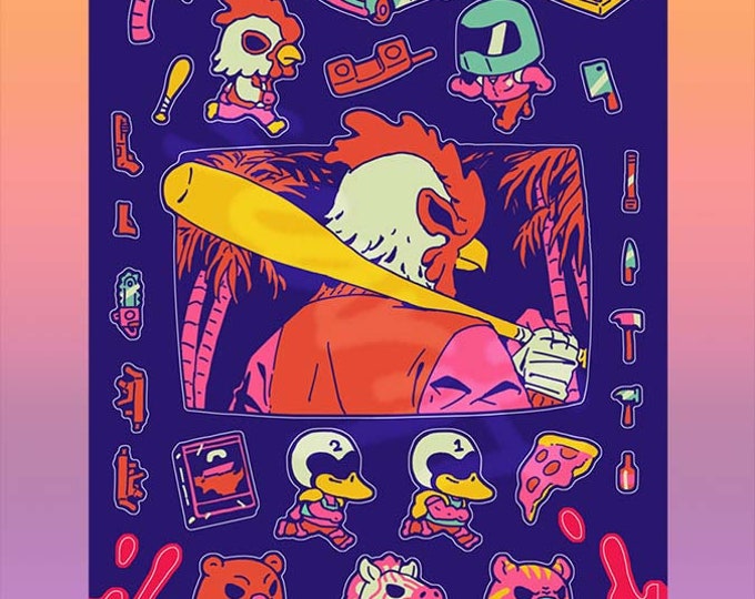 Hotline Miami / Sticker Sheet - Etsy
