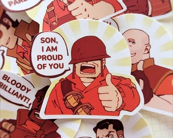 TF2 / Clear Sticker Sheet - Etsy