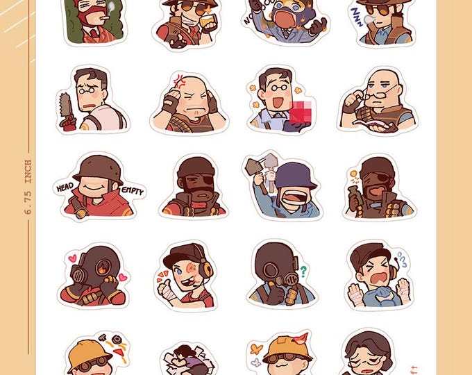 TF2 / Clear Sticker Sheet - Etsy