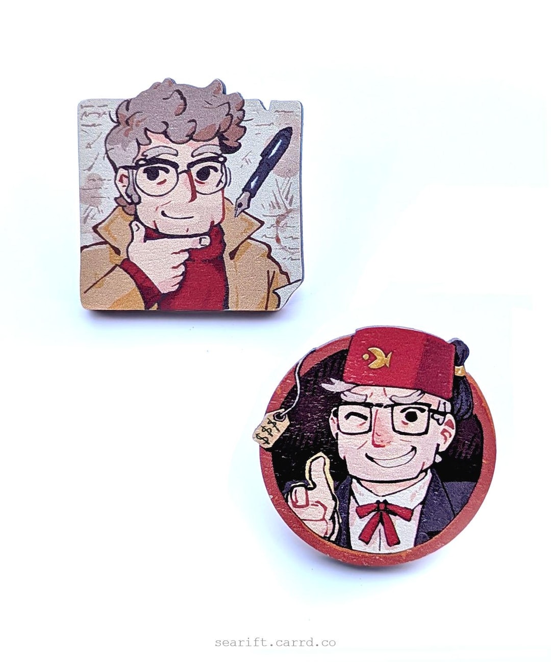 Pines Twins / Wood Pins - Etsy