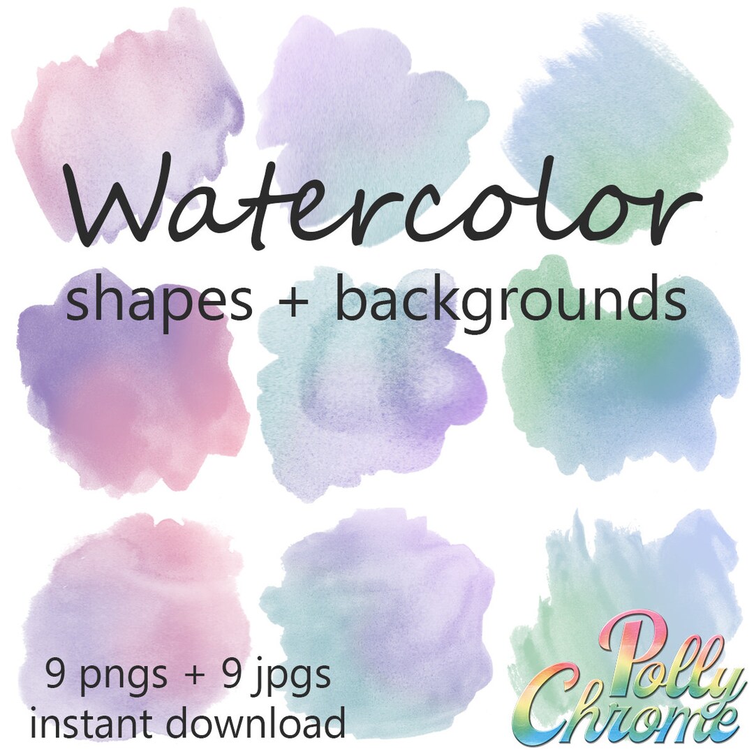 Watercolor Shapes and Backgrounds High Resolution Graphic Design ...