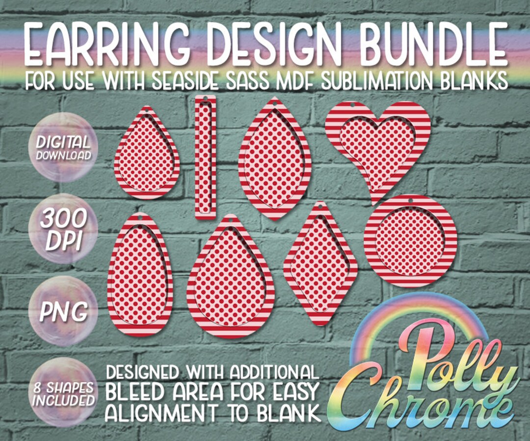 Rockabilly Red and Pink Polka Dot and Stripes Earring Designs for ...