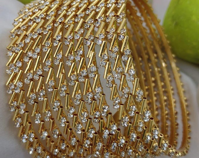 One Gram Gold Plated Daily Wear Bangle Bracelets Set of 12 ...